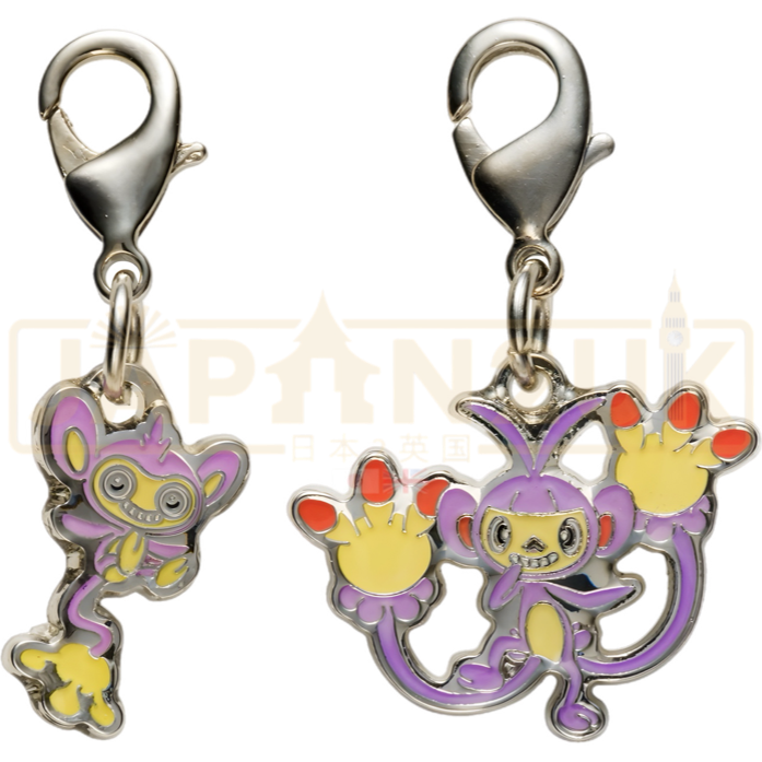 Pokemon Center Japan - 0190 / 0424 Aipom & Ambipom Metal Charm/Keychai ...