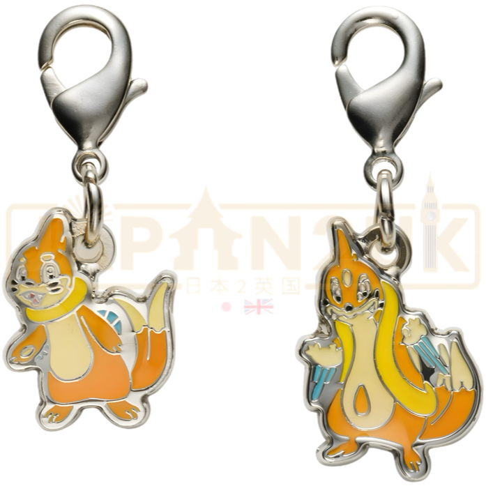 Pokemon Center Japan - 0418 / 0419 Buizel & Floatzel Metal Charm/Keych ...