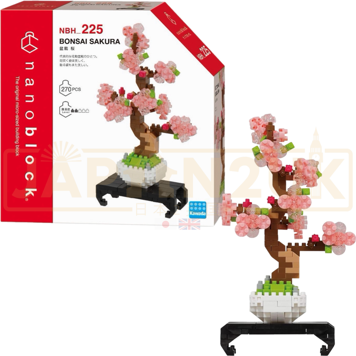 Nanoblock World Series - Bonsai Sakura NBH_225 — Japan2UK