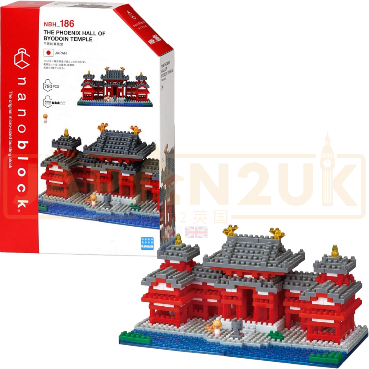 Nanoblock World Series - The Phoenix Hall Of Byodoin Temple NBH_186 ...