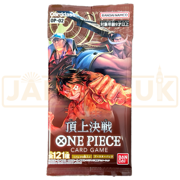 One Piece Paramount War OP-02 Japanese Booster Pack Each Booster Pack ...