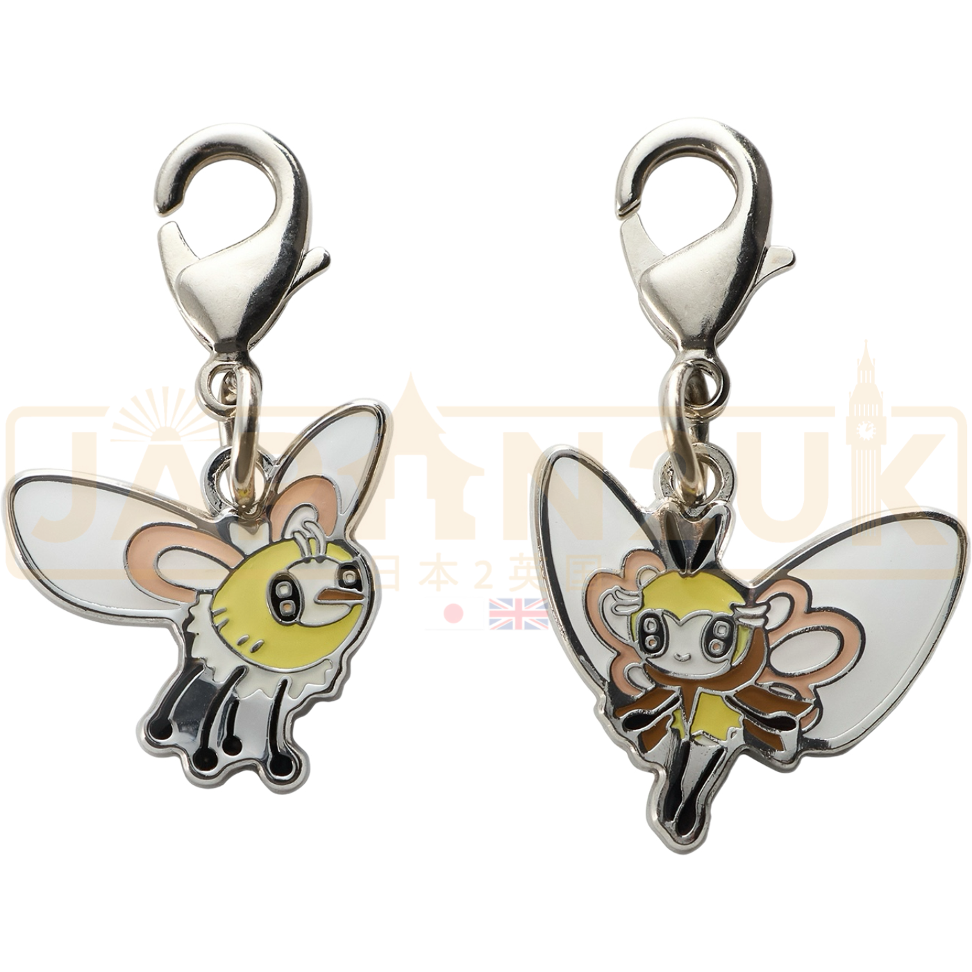 Pokemon Center Japan - 0742 / 0743 Cutiefly & Ribombee Metal Charm/Key — Japan2UK