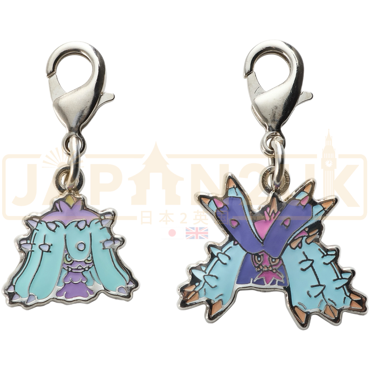 Pokemon Center Japan - 0747 / 0748 Mareanie & Toxapex Metal Charm/Keyc ...