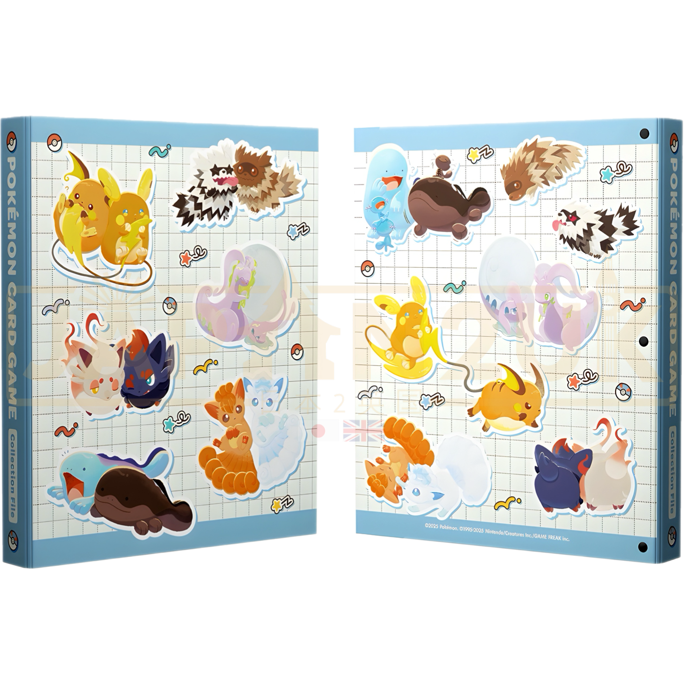 Pokemon Center Japan - Raichu, Vulpix Wooper & Friends 9 Pocket Binder ...