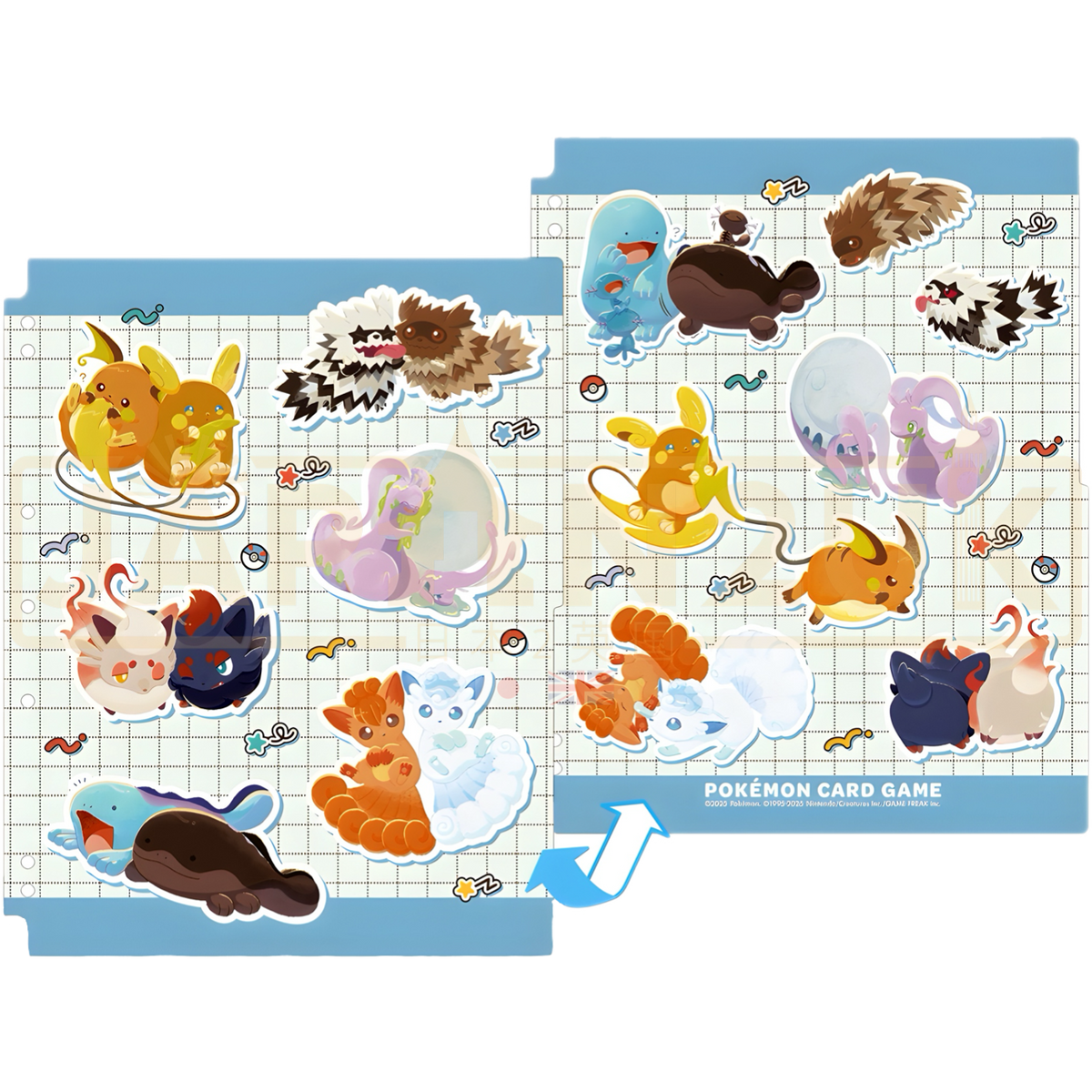 Pokemon Center Japan - Raichu, Vulpix Wooper & Friends Binder Refill P ...