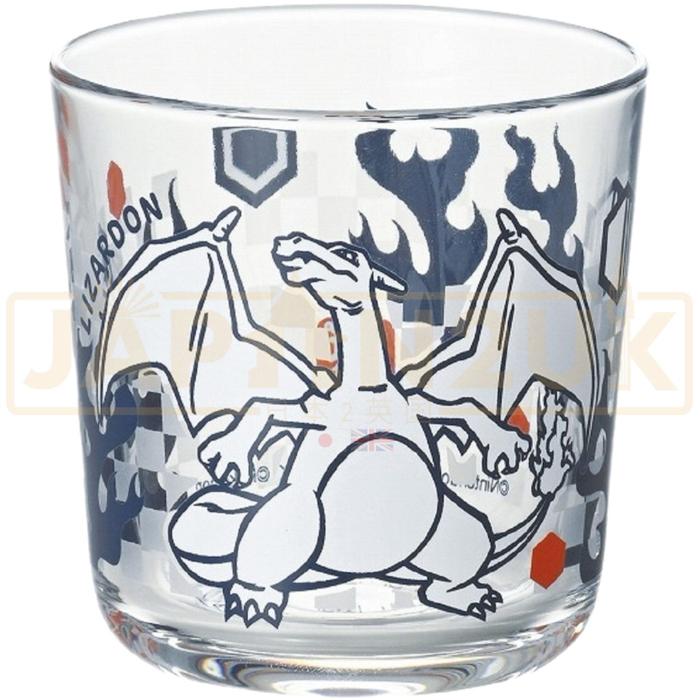 Pokemon Center Japan Charizard Japanese Style Wide Glass Tumbler — Japan2UK