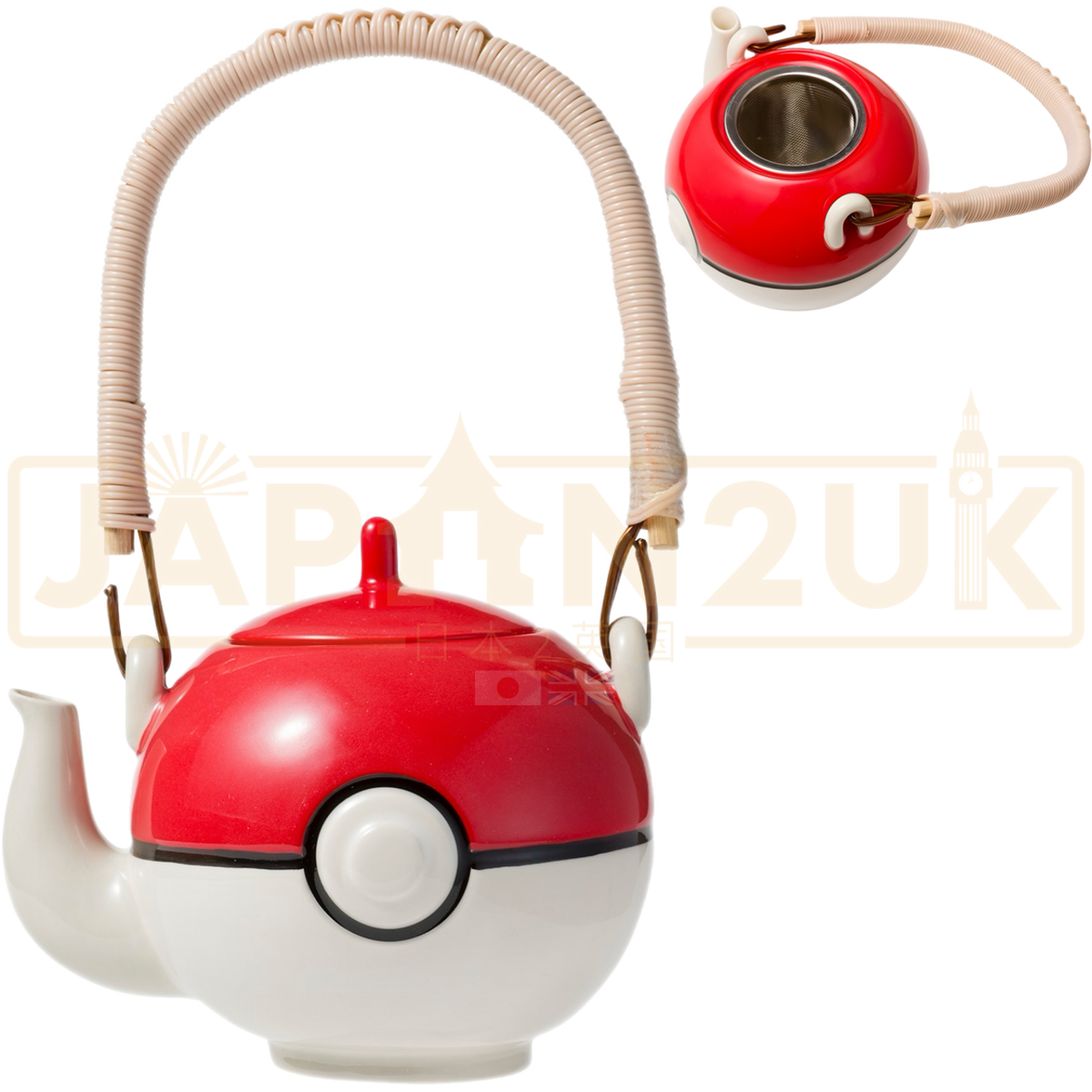 Pokemon Center Japan Pokeball Ceramic Tea Pot Kettle — Japan2UK
