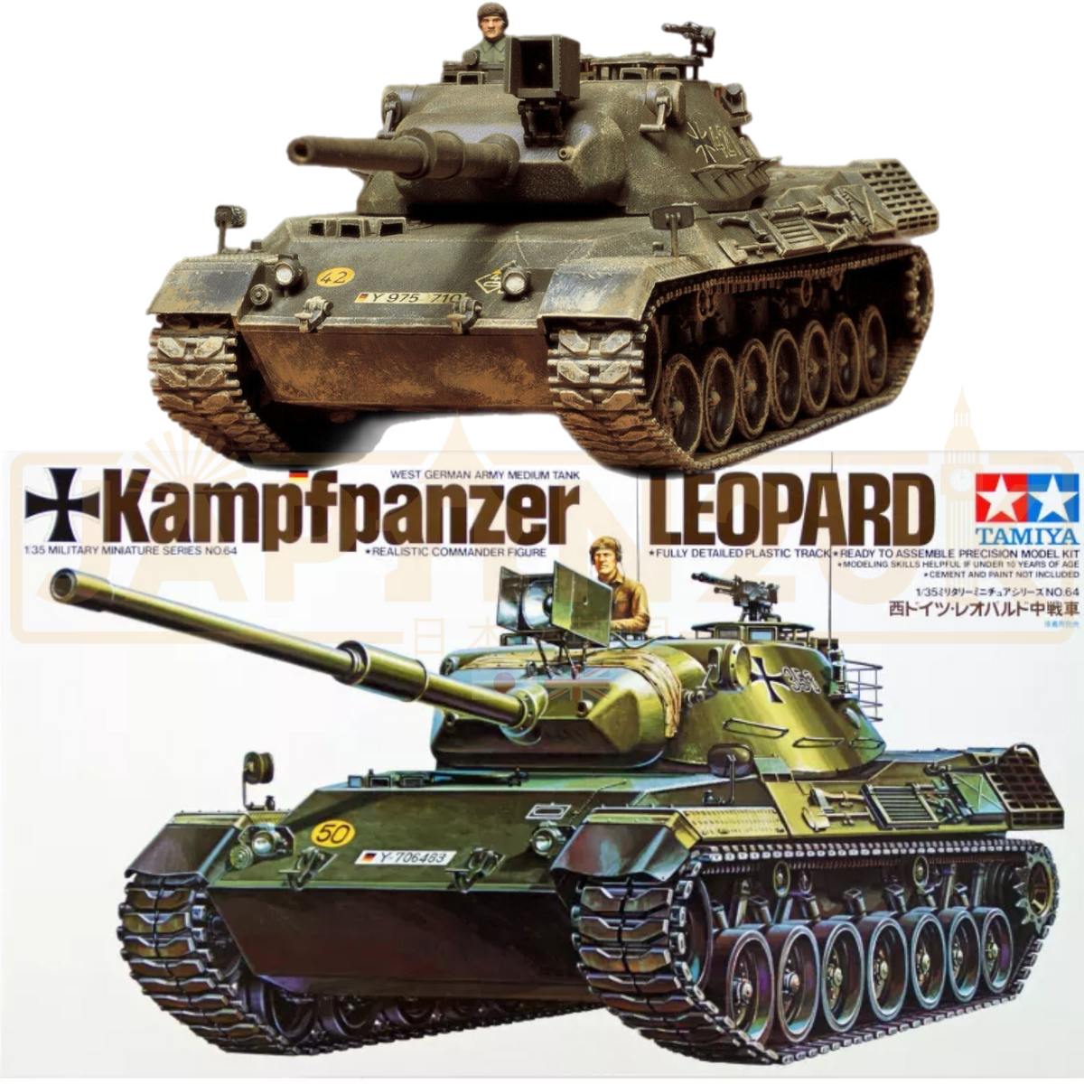 Tamiya Leopard Medium Tank West German Kampfpanzer 35064 1/35 Scale Mo ...
